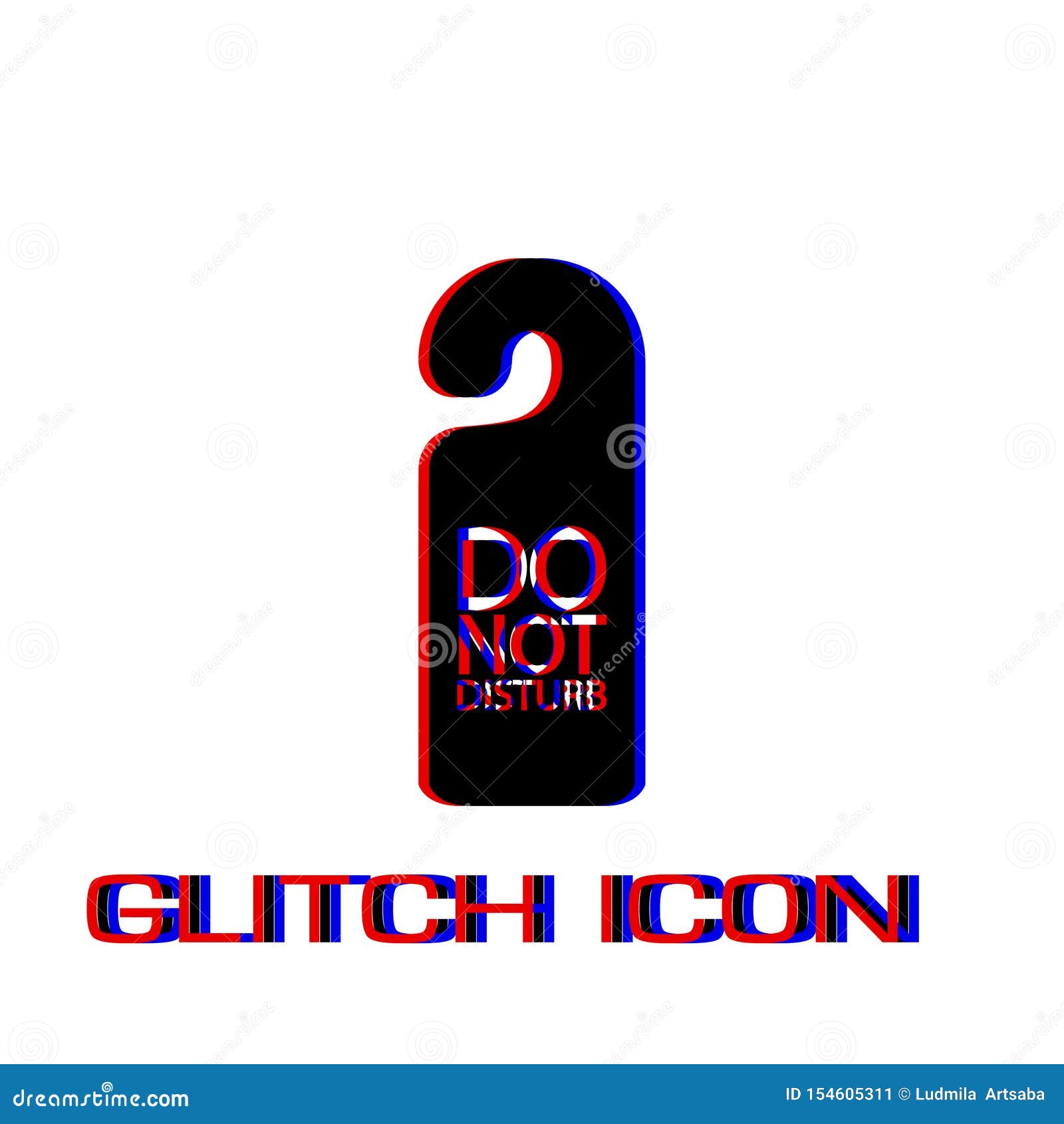 Do Not Distrub icon flat stock illustration. Illustration of element ...