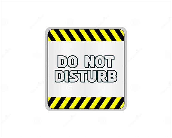 Do Not Distrub Sign Vector Illustration Stock Illustration ...