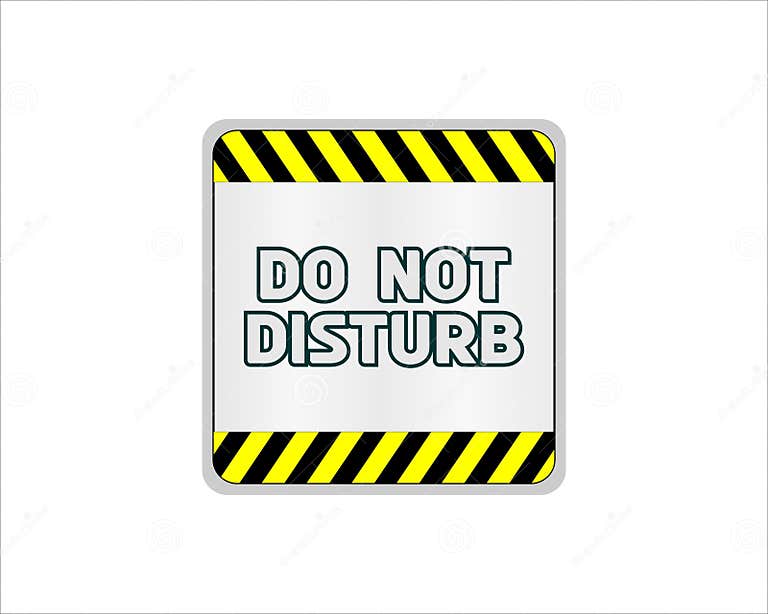 Do Not Distrub Sign Vector Illustration Stock Vector - Illustration of ...