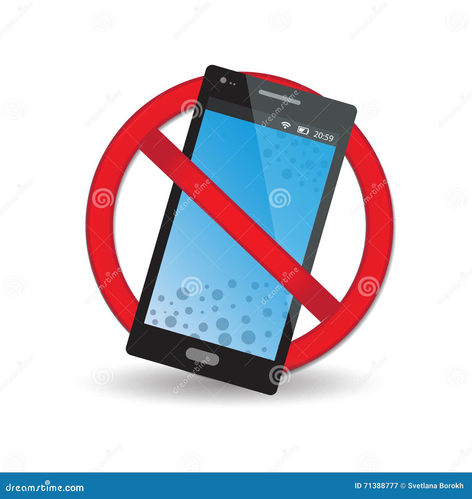 Phone With A Do Not Disturb Hanging Sign Royalty-Free Illustration ... Phone With A Do Not Disturb Hanging Sign Royalty-Free Illustration ...