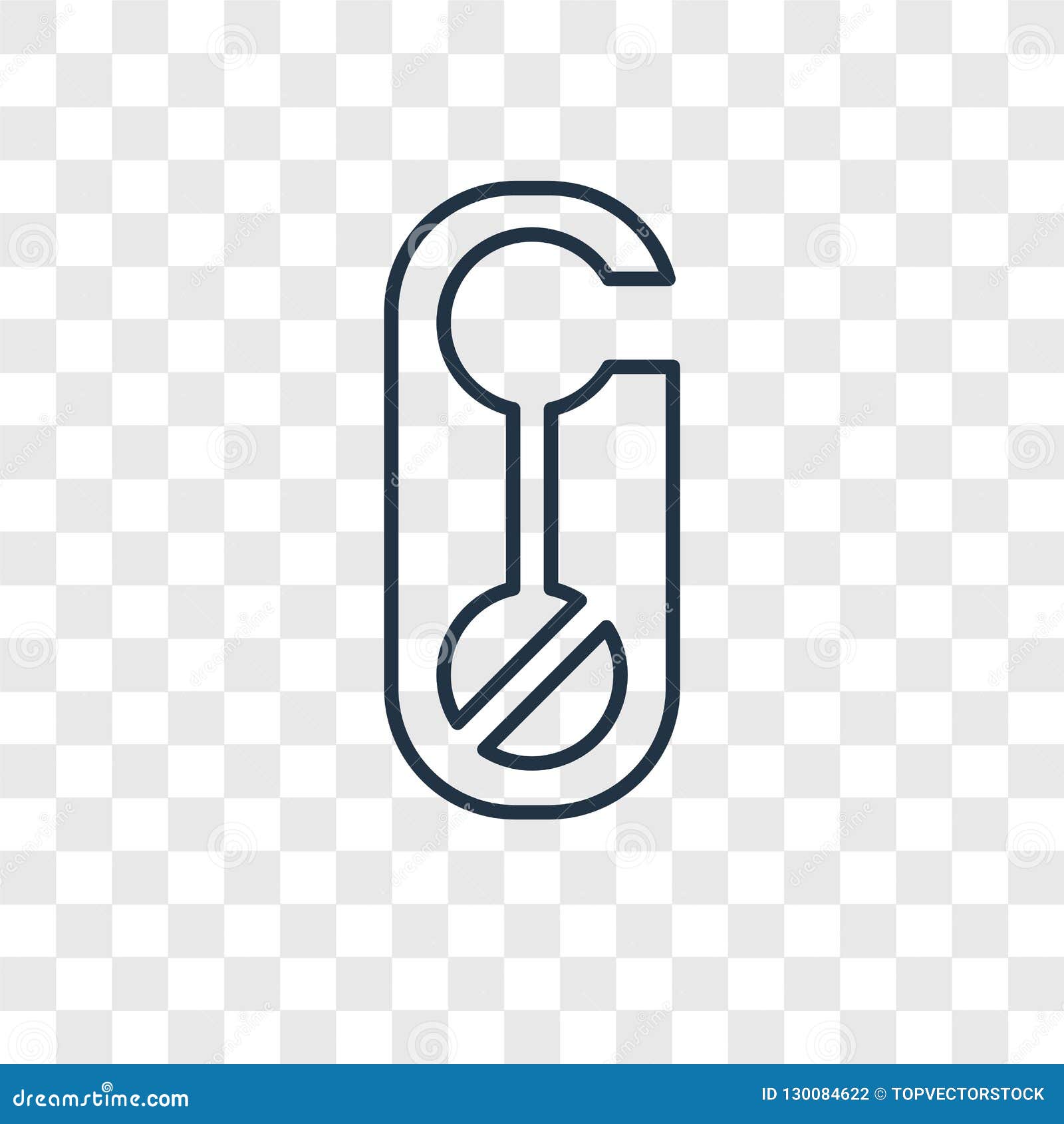 Do Not Disturb Concept Vector Linear Icon Isolated On Transparent ...