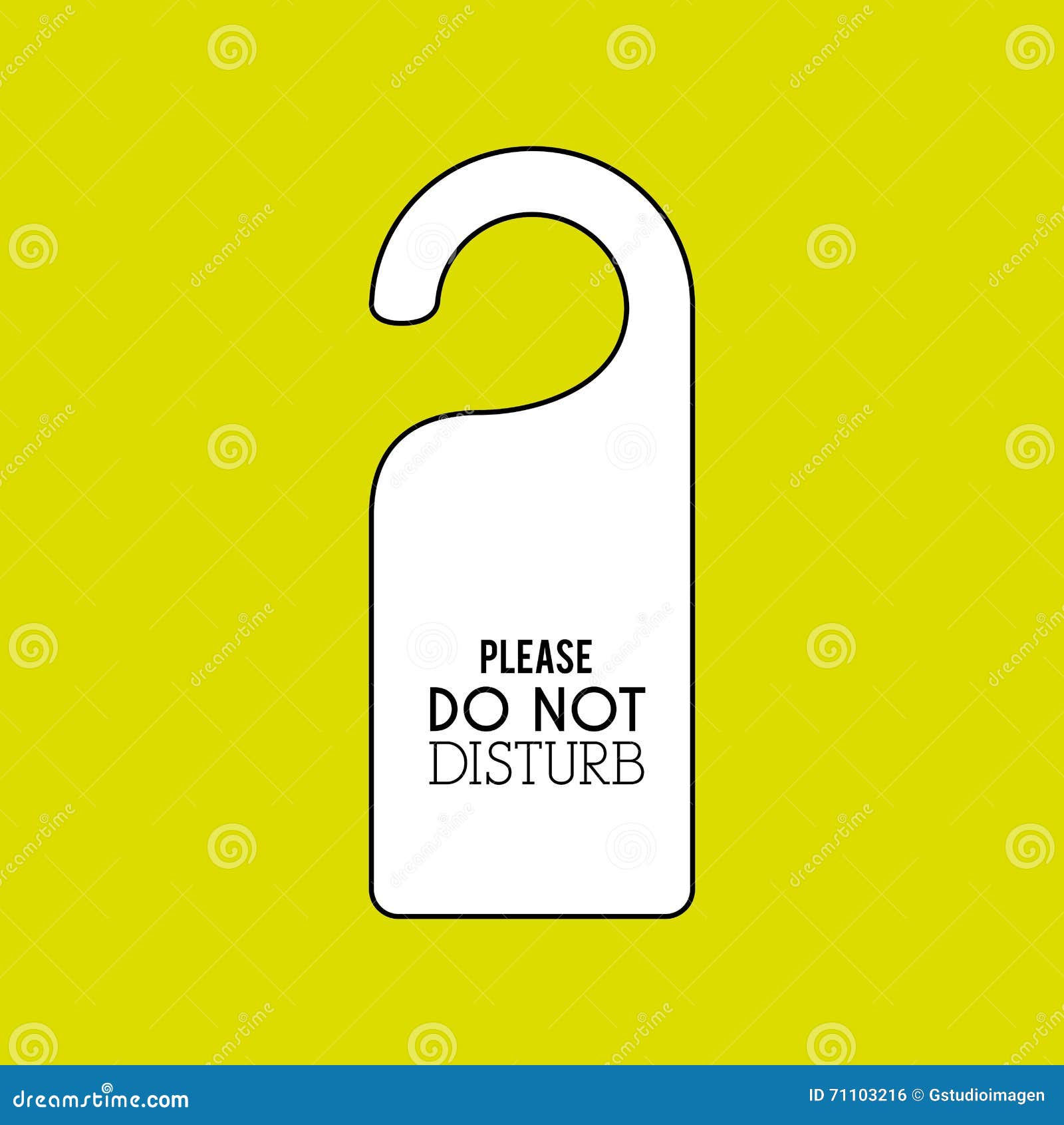 Do not disturb design stock illustration. Illustration of symbol - 71103216
