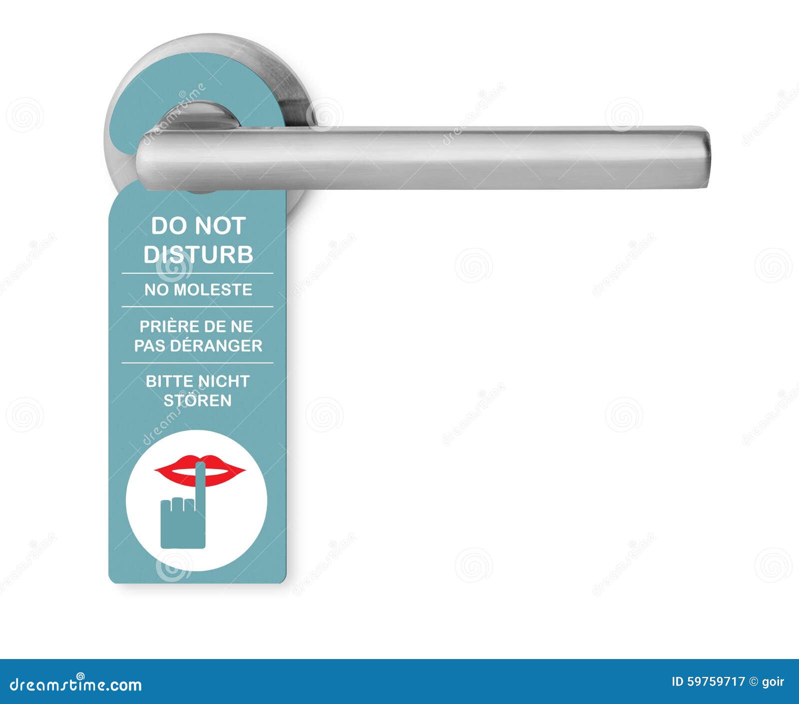 Do Not Disturb on Door Handle Stock Image - Image of label, message ...