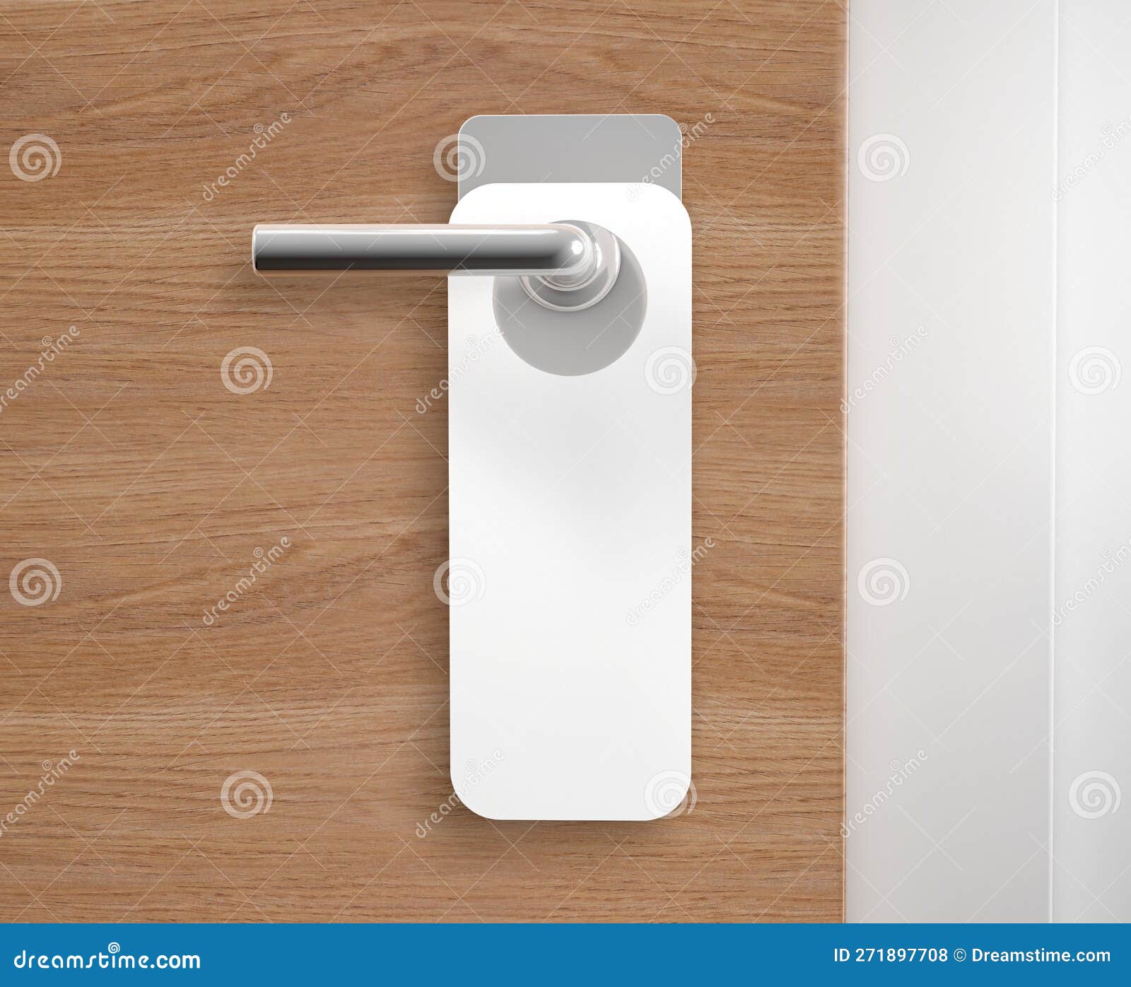 Red Do Not Disturb Door Handle Cardboard Tag Vertical Isolated Hanger