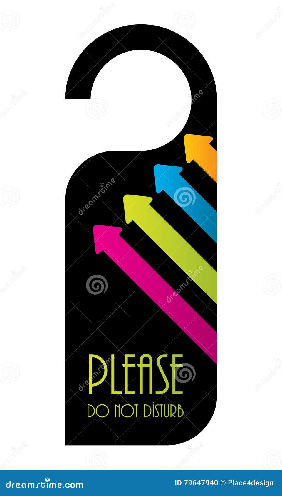 Do Not Disturb Door Hanger Stock Illustration Illustration Of Label