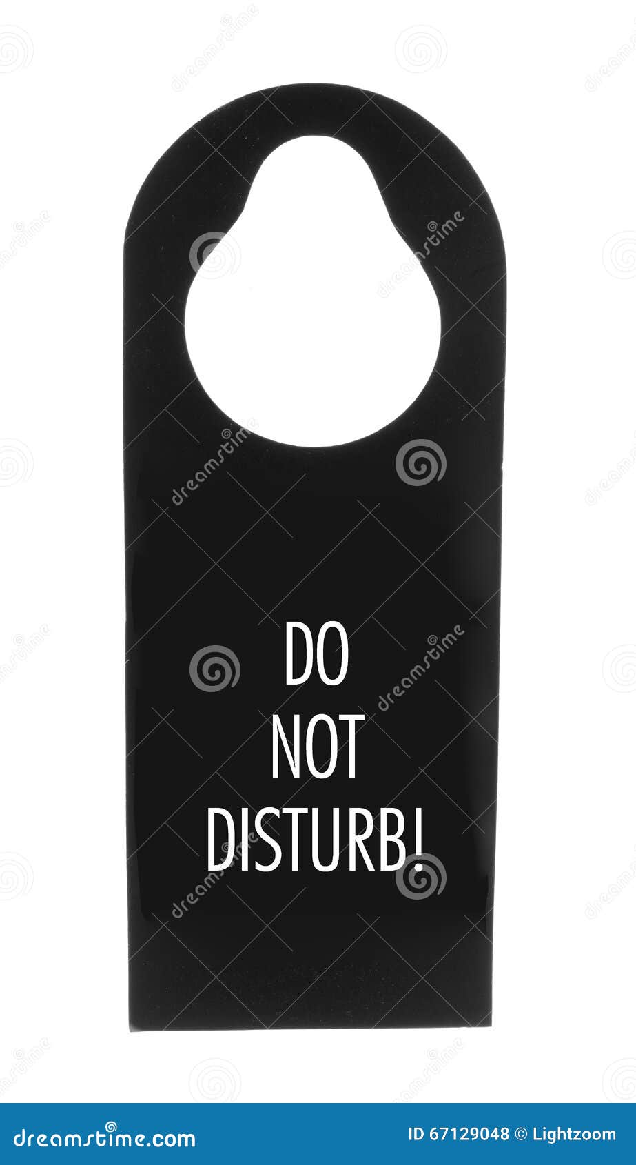 Red Do Not Disturb Door Handle Cardboard Tag, Vertical Isolated Hanger ...