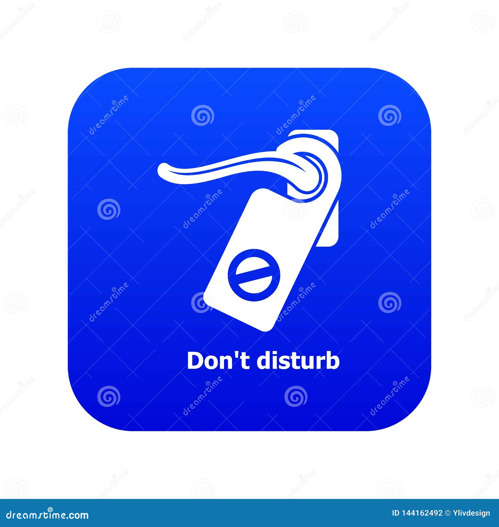 Do Not Disturb Icon Blue Vector Stock Vector - Illustration of blue ...