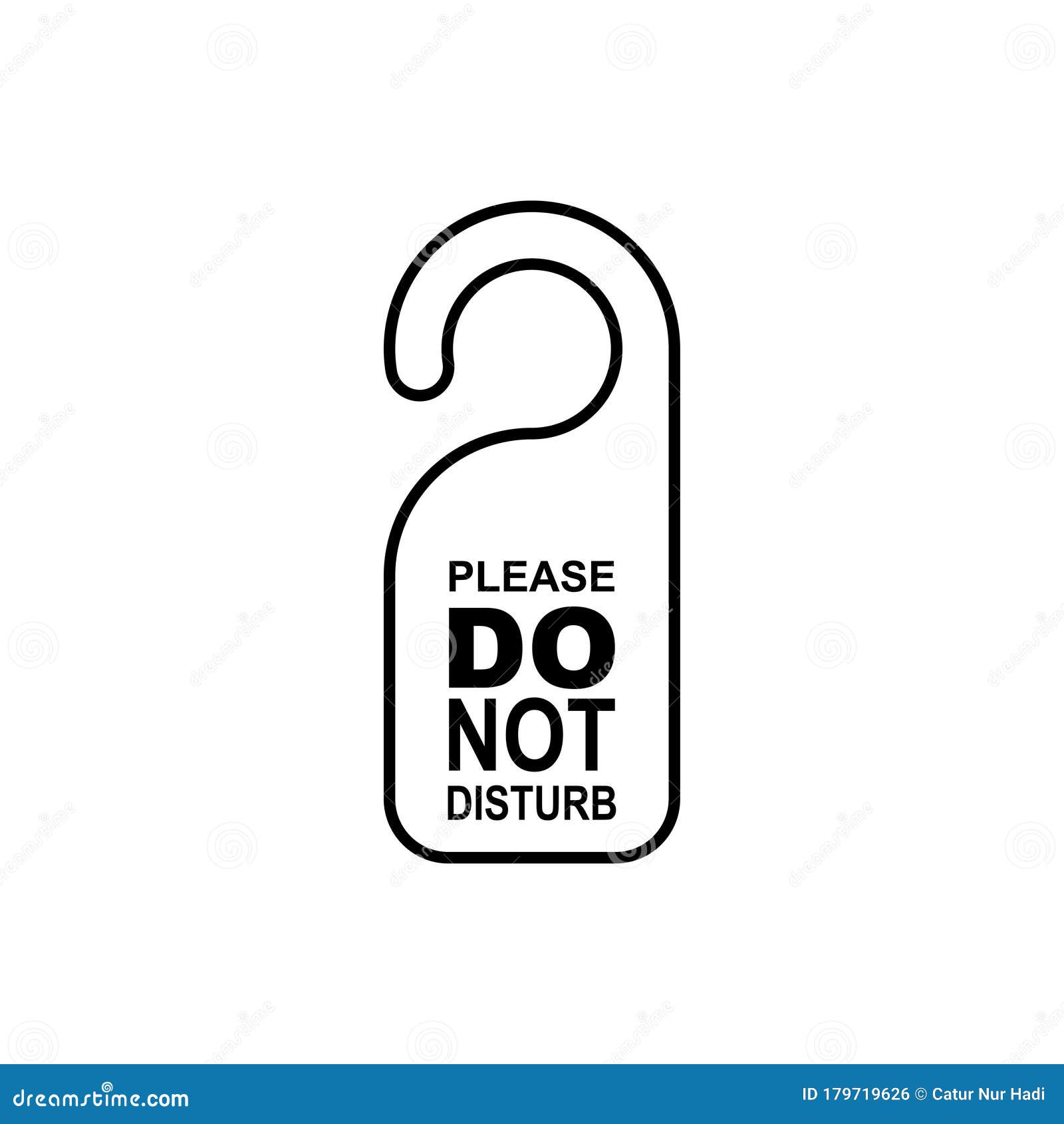 Do Not Disturb Icon Vector Illustration Template Design Trendy Stock