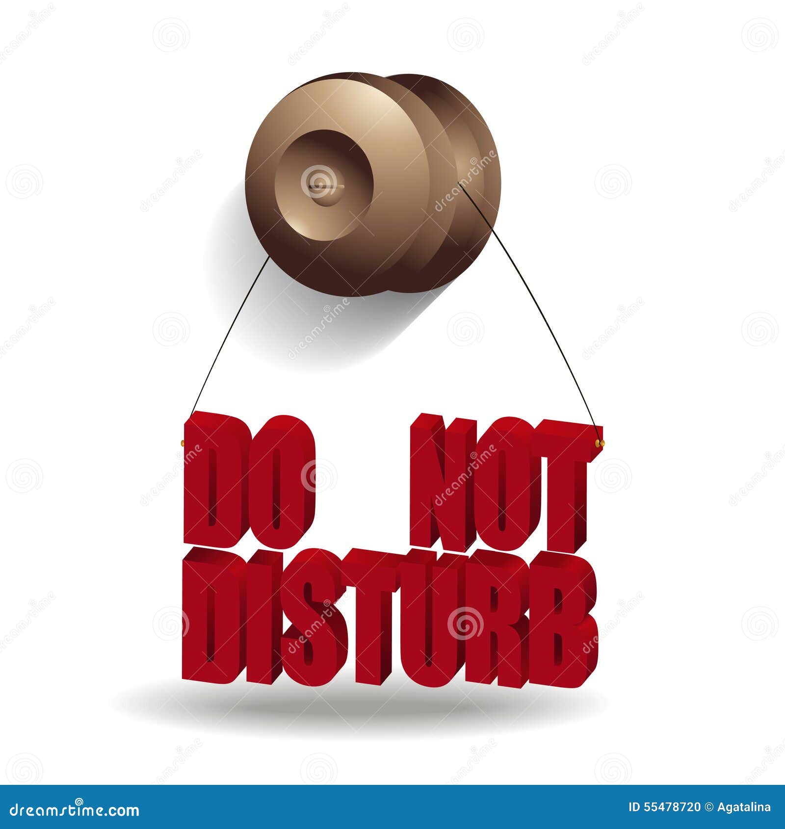 Do not disturb stock vector. Illustration of rope, isolated - 55478720