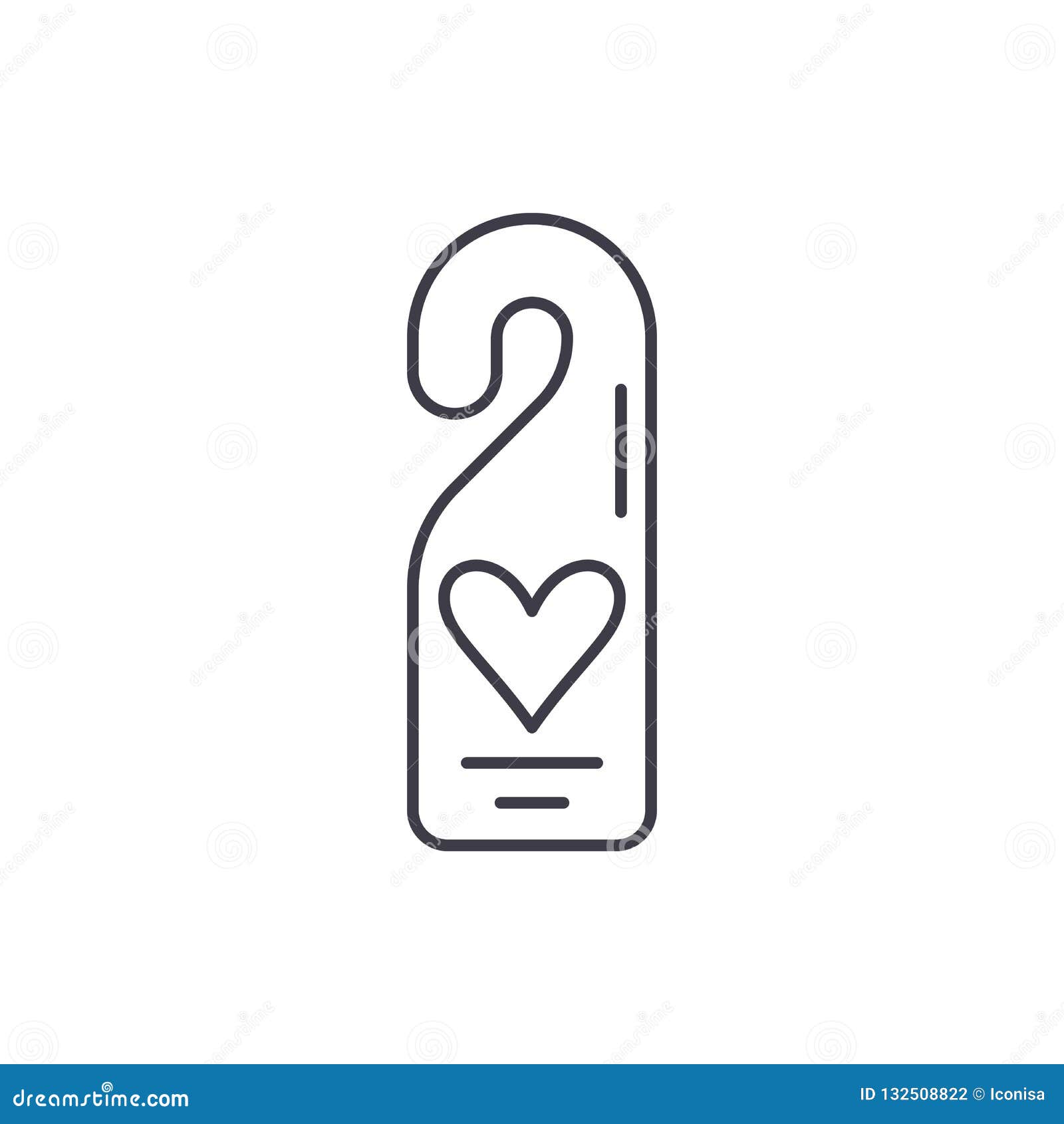 Do Not Disturb Line Icon Concept. Do Not Disturb Vector Linear ...