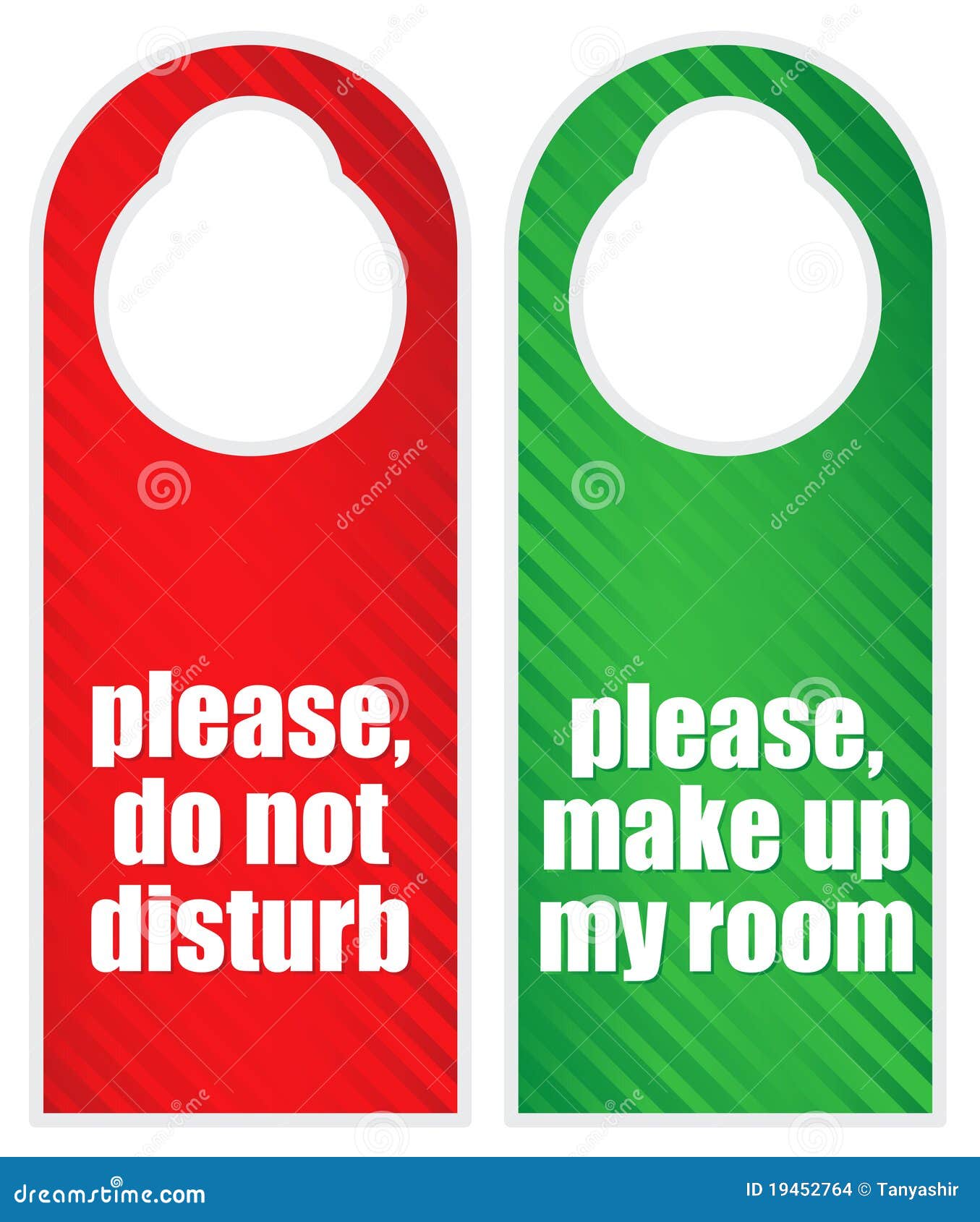 Do Not Disturb and Make Up My Room Cards Stock Vector - Illustration of ...