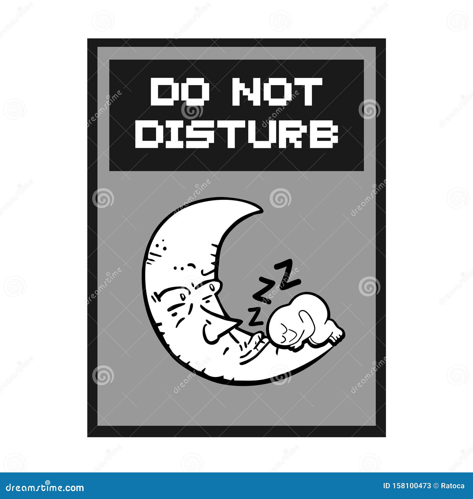 Do Not Disturb Night Message Stock Vector - Illustration of motel ...
