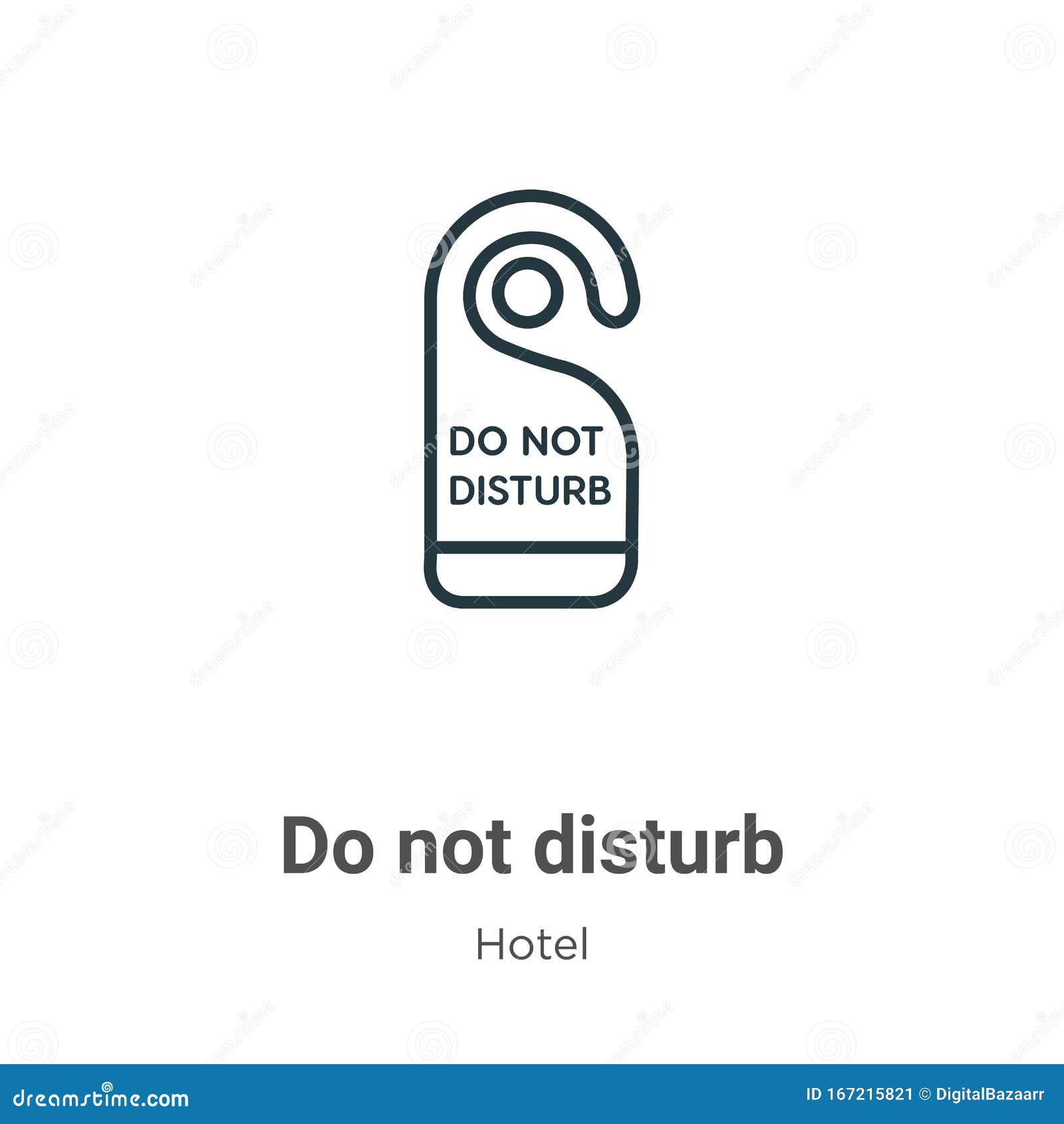 Do Not Disturb Outline Vector Icon Thin Line Black Do Not Disturb Icon ...