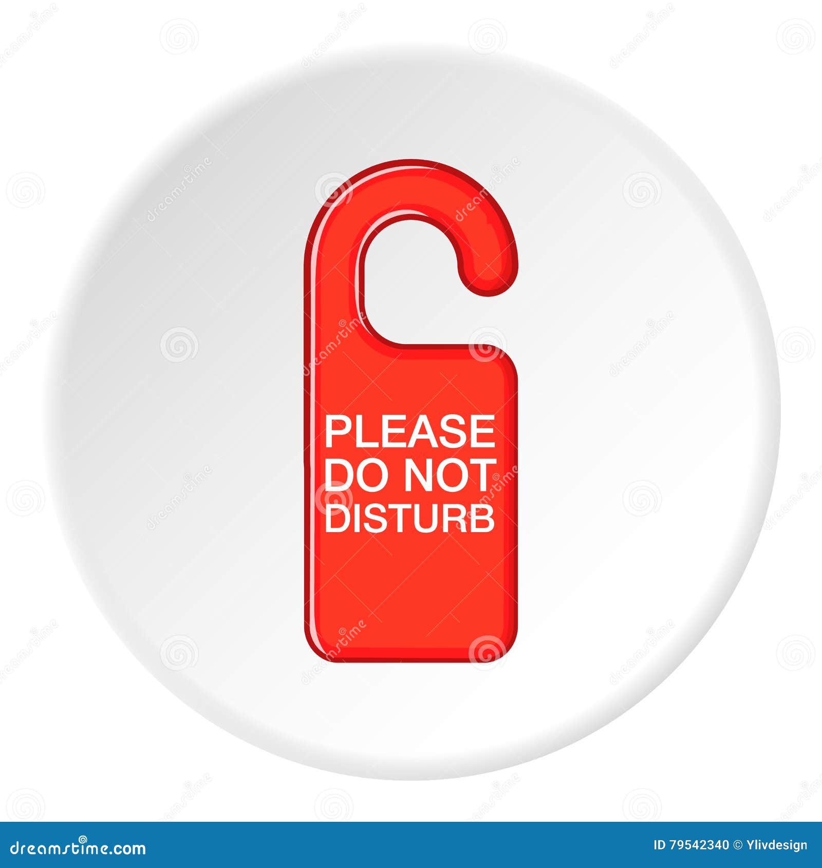Do Not Disturb Red Sign Icon, Cartoon Style Stock Vector - Illustration ...