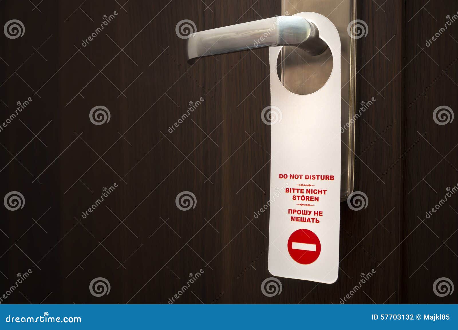 Do Not Disturb Sign on Closed Door Handle Stock Photo - Image of closed ...
