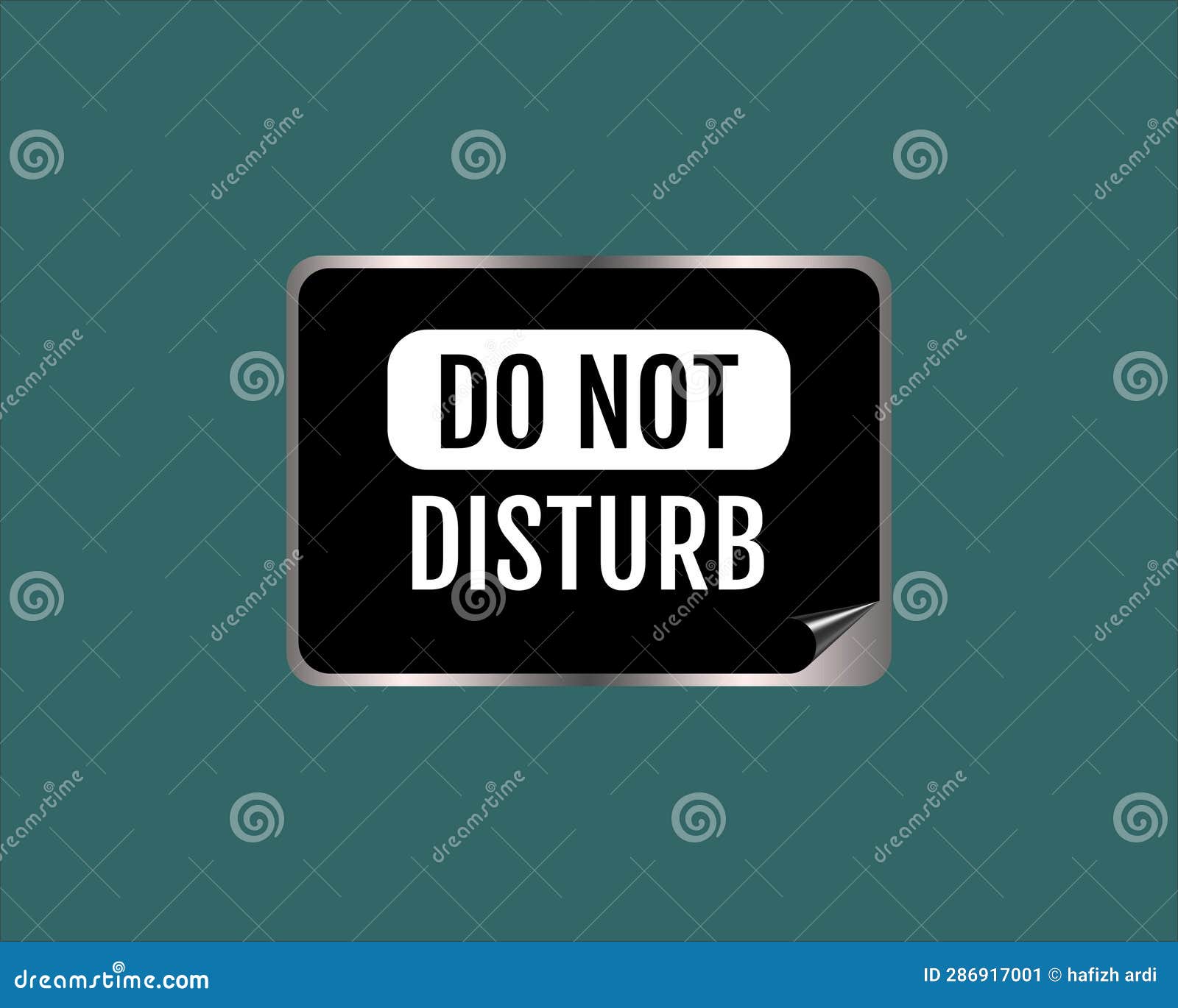 Do Not Disturb Sign Design Vector Stock Vector - Illustration of hang ...