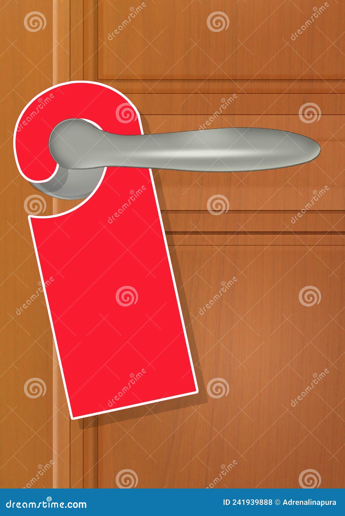 Do Not Disturb Sign on the Door Handle Stock Illustration ...