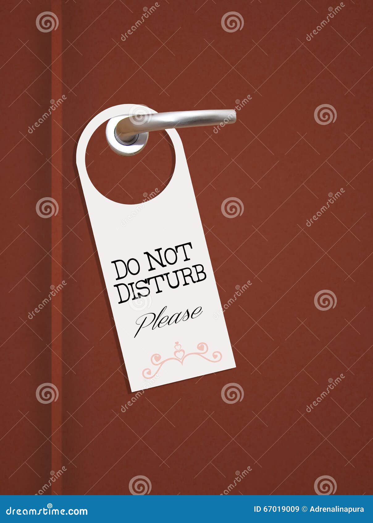 Do Not Disturb Sign on Door Stock Illustration - Illustration of cute ...