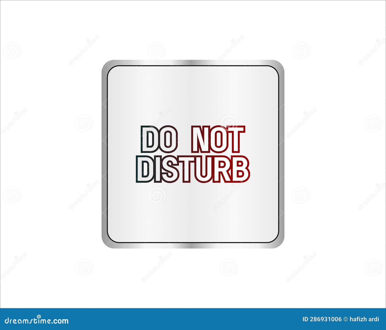 Do Not Disturb Sign Vector Illustration Stock Vector - Illustration of ...