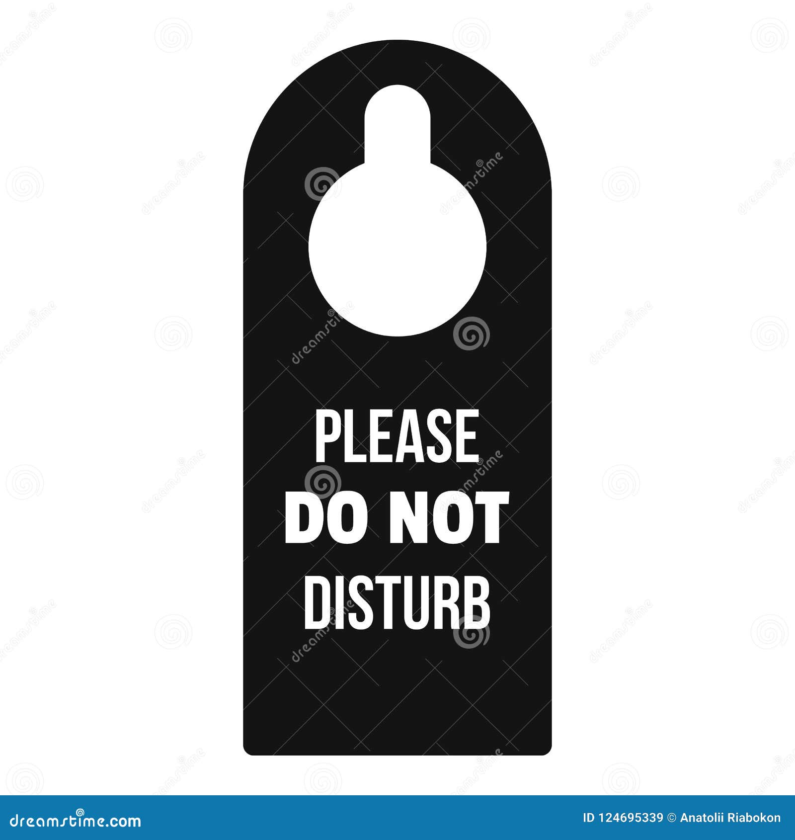Do Not Disturb Tag Icon Simple Style Stock Illustration Illustration