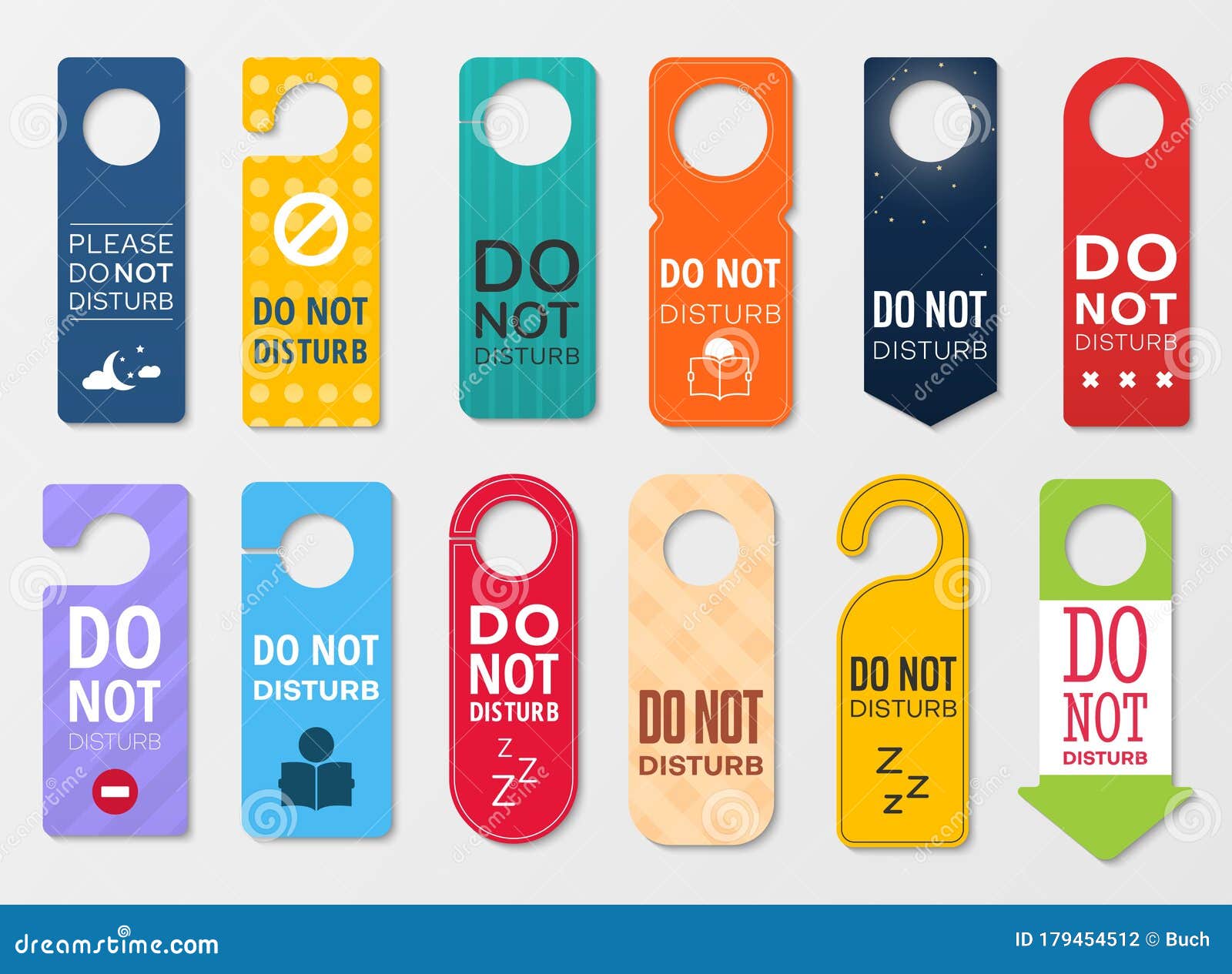 Do Not Disturb Signs Of Hotel Stock Vector Illustration Of Hotel
