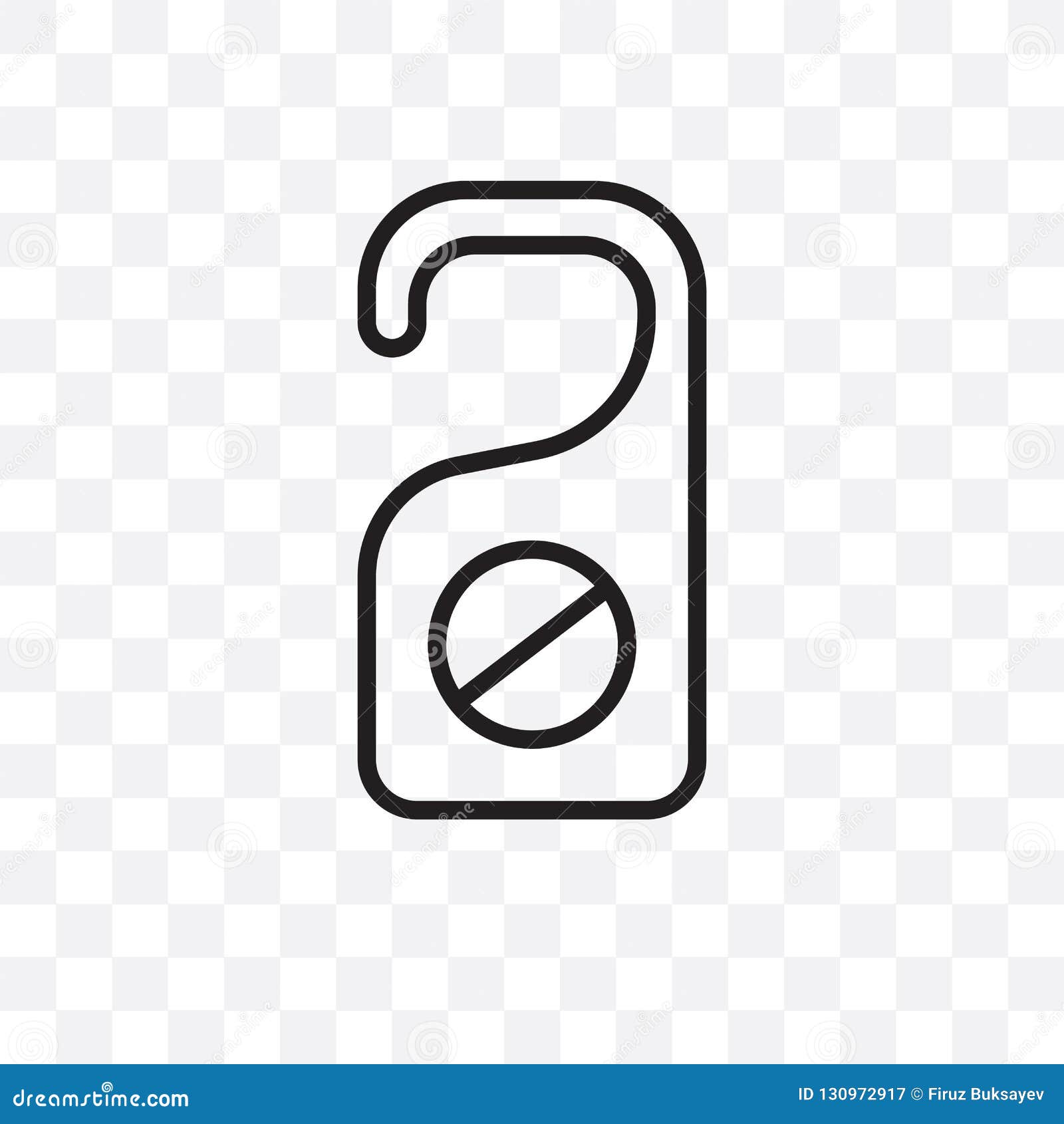 Linear Do Not Disturb Icon From Hotel Outline Collection. Thin Line Do ...