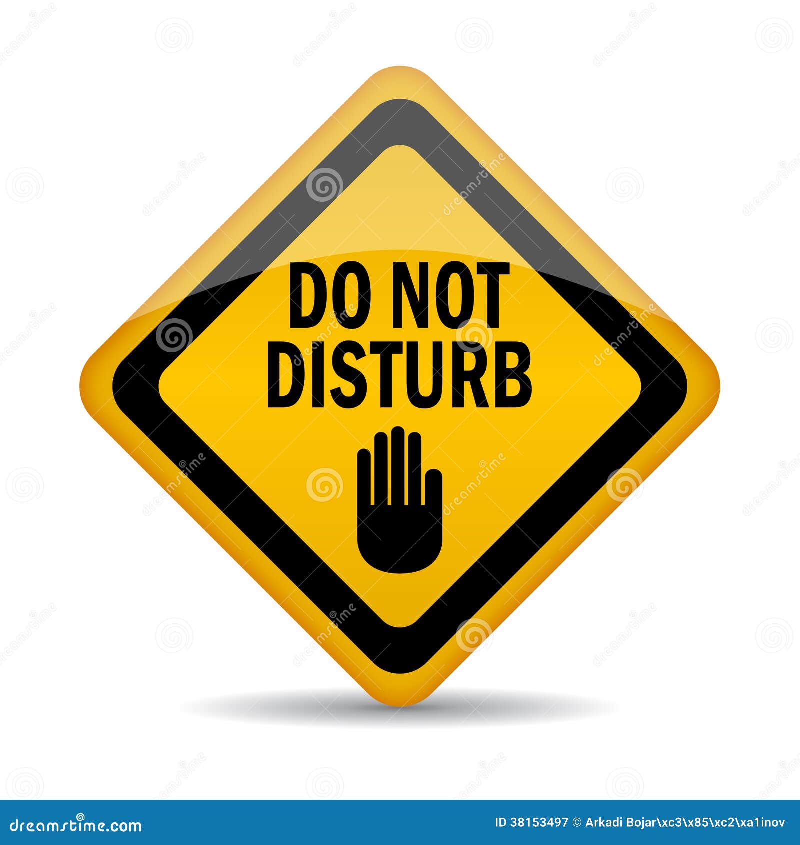 Do Not Disturb Cartoon Vector | CartoonDealer.com #38153497