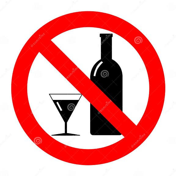 Do not drink alcohol sign stock vector. Illustration of text - 282554818