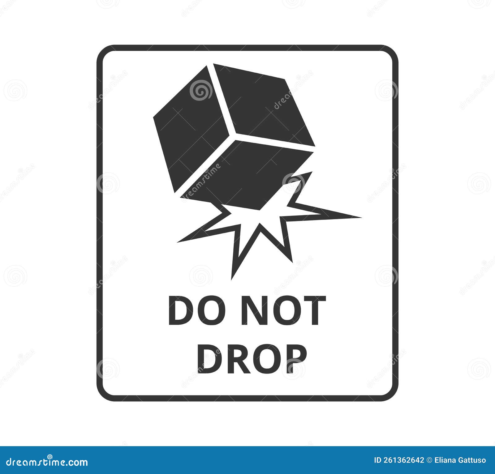 Do Not Drop Symbol. Concept of Packaging Stock Vector - Illustration of ...