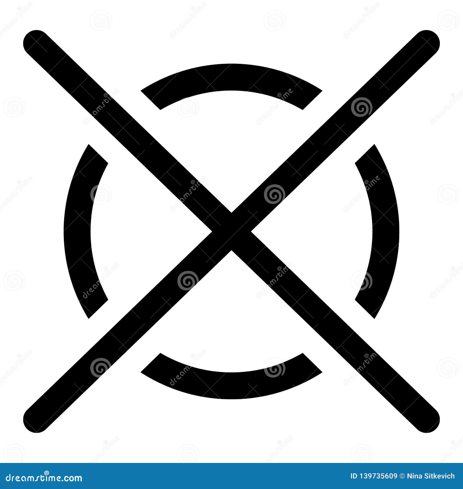 Do Not Dry Clean Icon, Outline Style Stock Vector - Illustration of ...