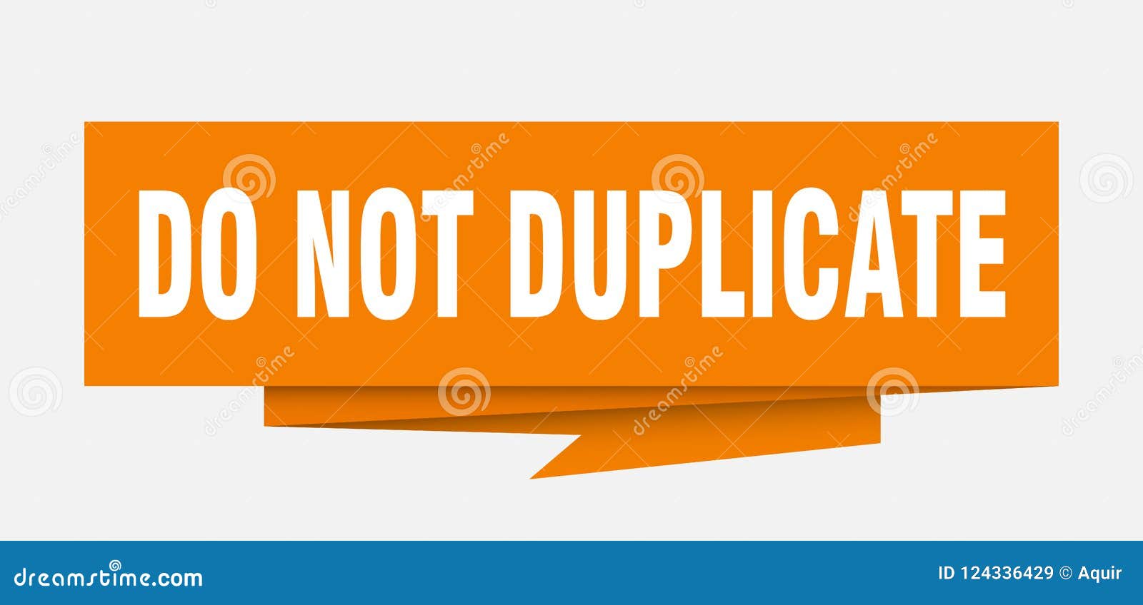 Do not duplicate stock vector. Illustration of sign - 124336429