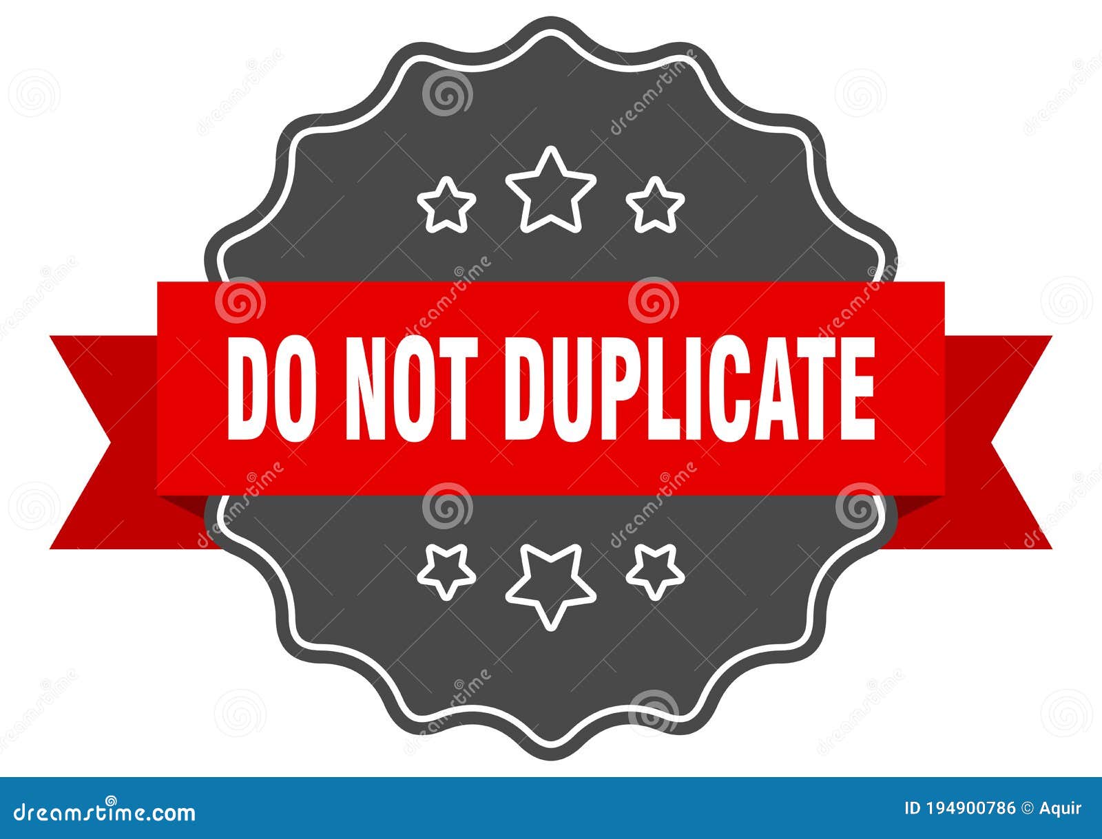 Do not duplicate label stock vector. Illustration of banner - 194900786