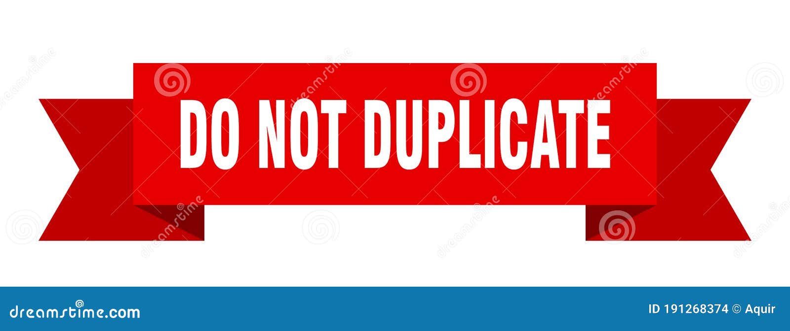 Do not duplicate ribbon. stock vector. Illustration of duplicate ...