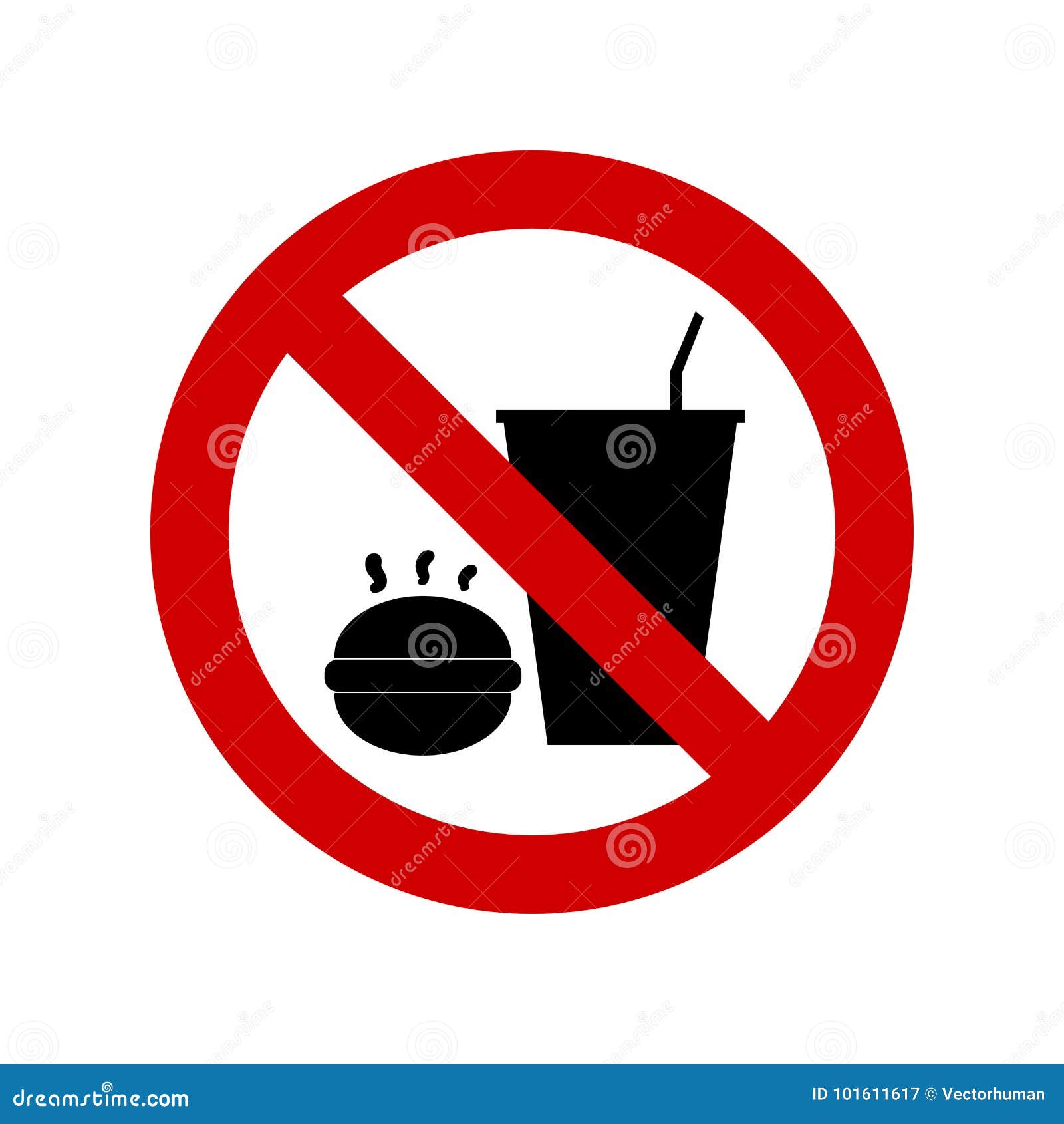Do not eat or drink sign stock vector. Illustration of information ...