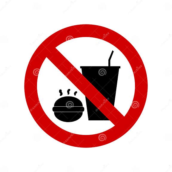 Do not eat or drink sign stock vector. Illustration of information ...