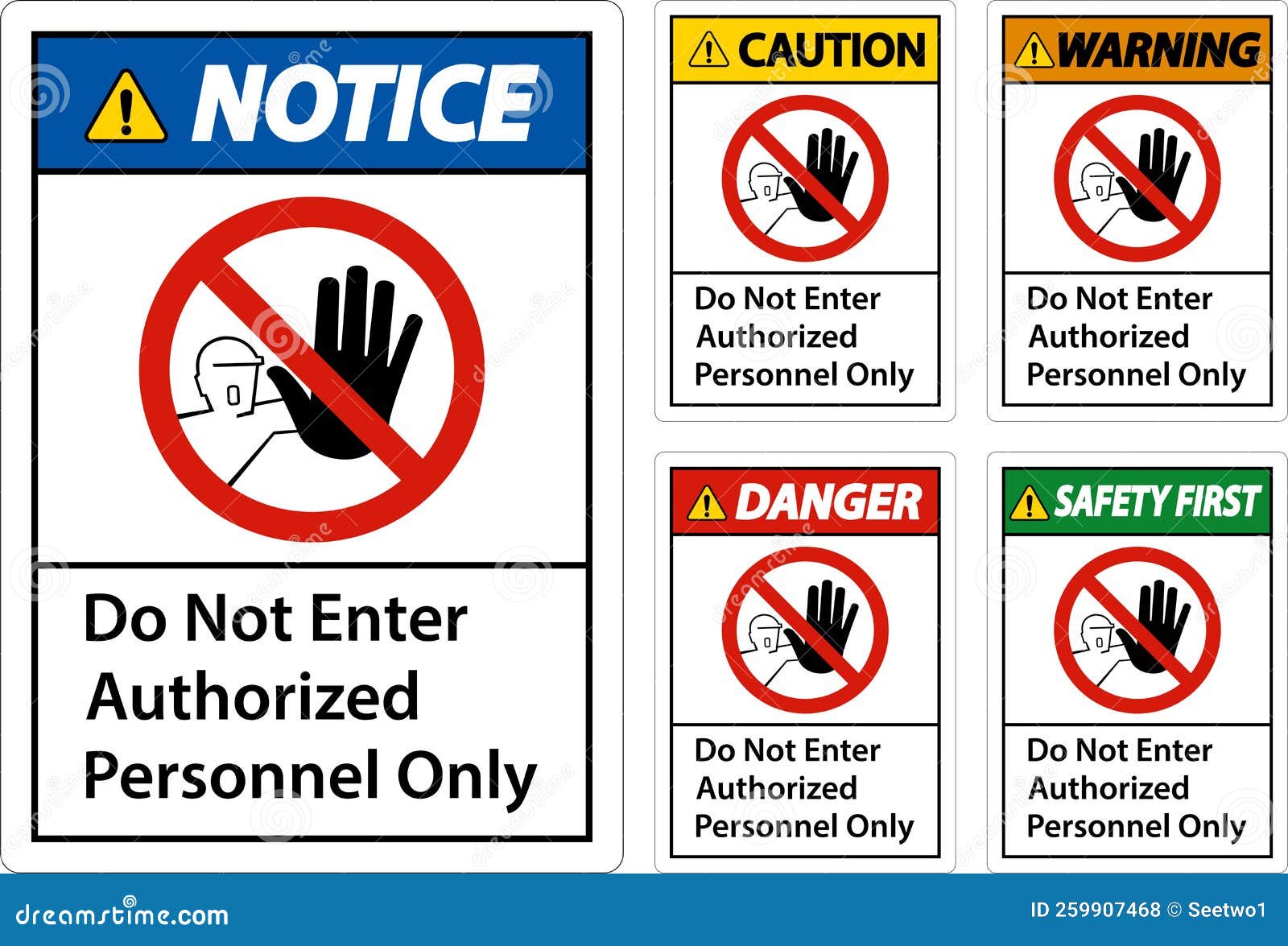 Do Not Enter Authorized Personnel only Sign Stock Vector - Illustration ...