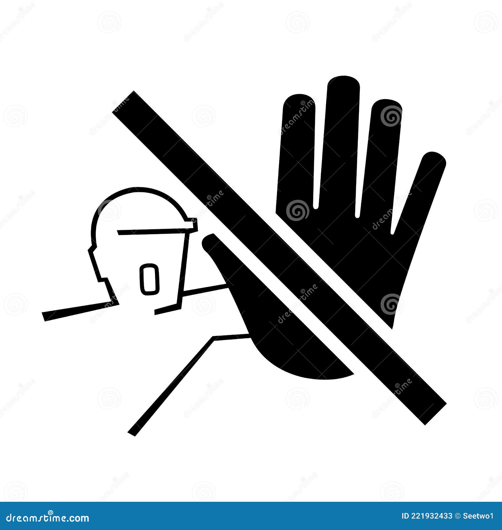 Do Not Enter before Being Allowed Stock Vector - Illustration of ...