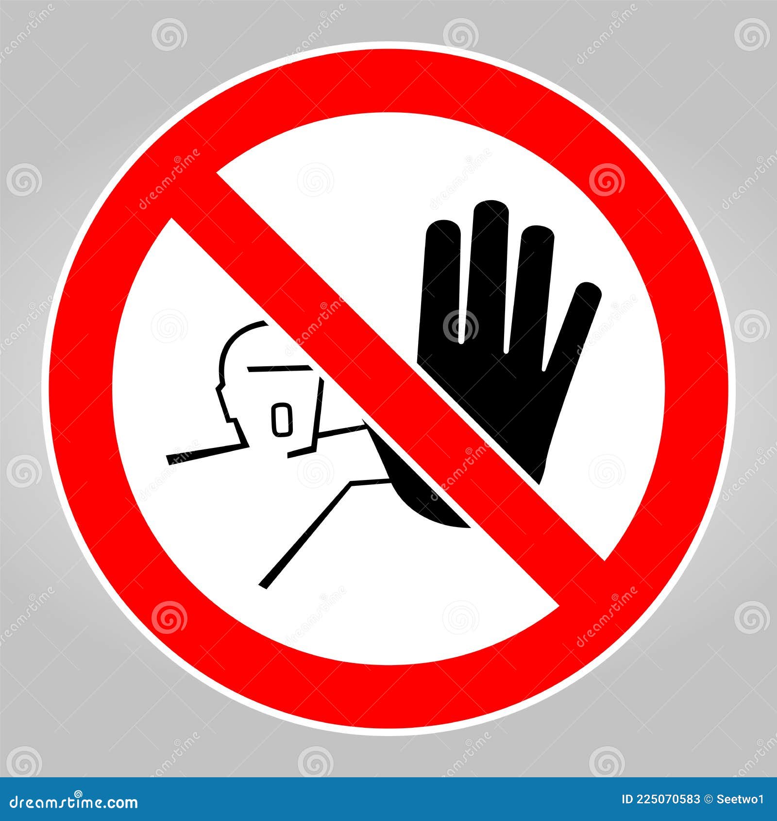 Do Not Enter before Being Allowed Stock Vector - Illustration of alert ...