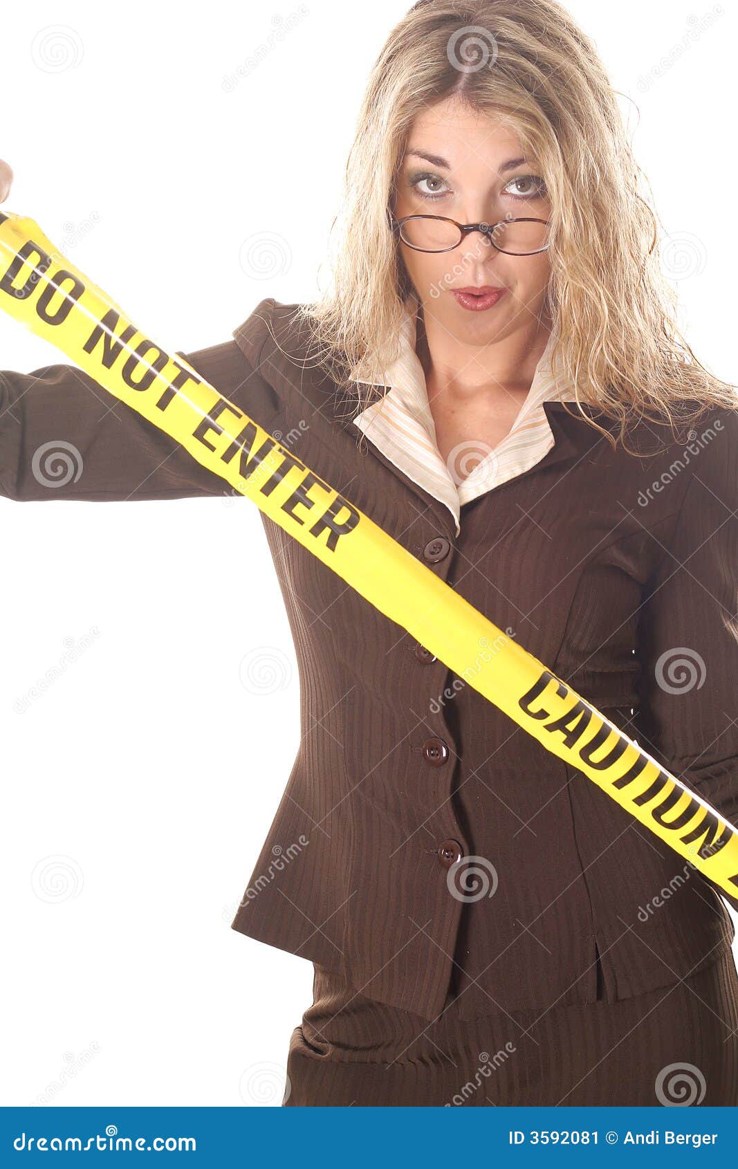 Do Not Enter - Caution Woman V Stock Image - Image of colleague ...