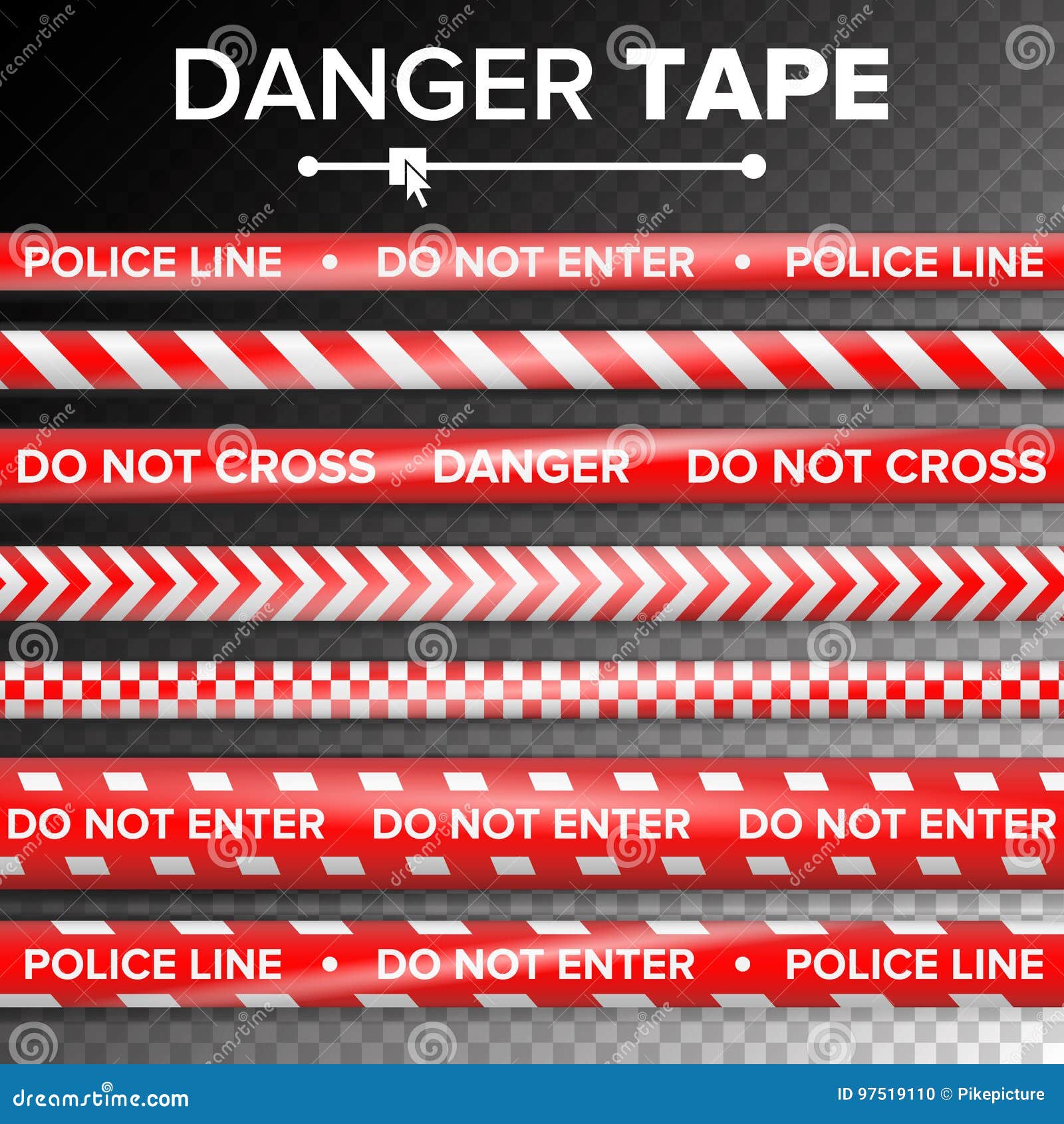 Do Not Enter Danger Warning Signs. Prohibition And Restriction Symbols ...