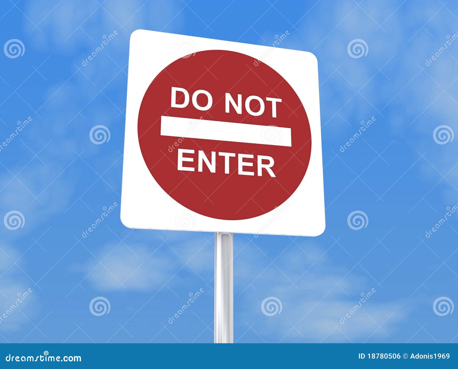 Do Not Enter Sign Cartoon Vector | CartoonDealer.com #25623165