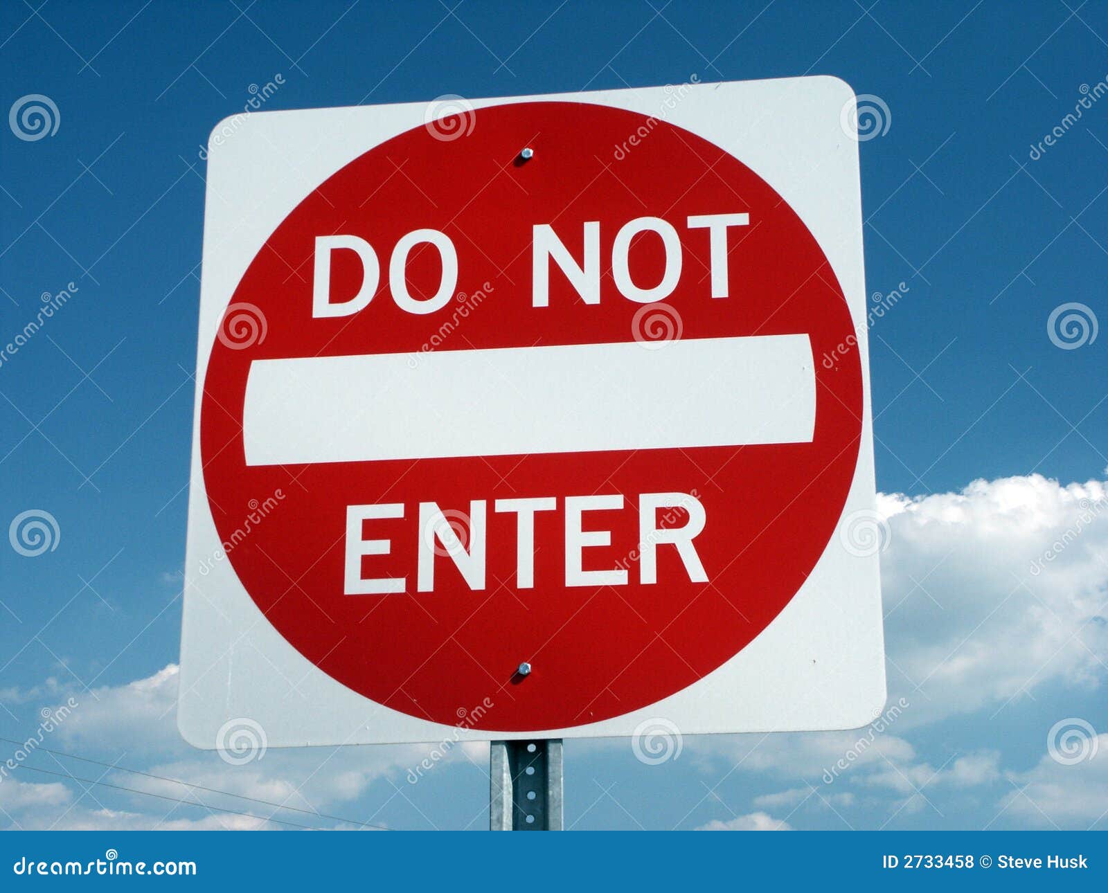 Do Not Enter Sign Painted On A Road. No Entry For Vehicules Traffic ...