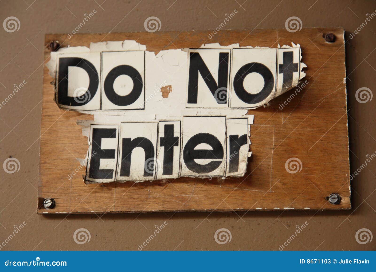 Do Not Enter Sign on Business Building Stock Image - Image of text ...