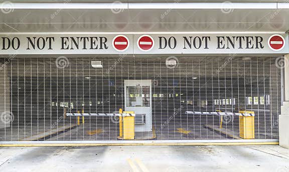 Do Not Enter Sign at the Exit of a Car Park Stock Photo - Image of ...