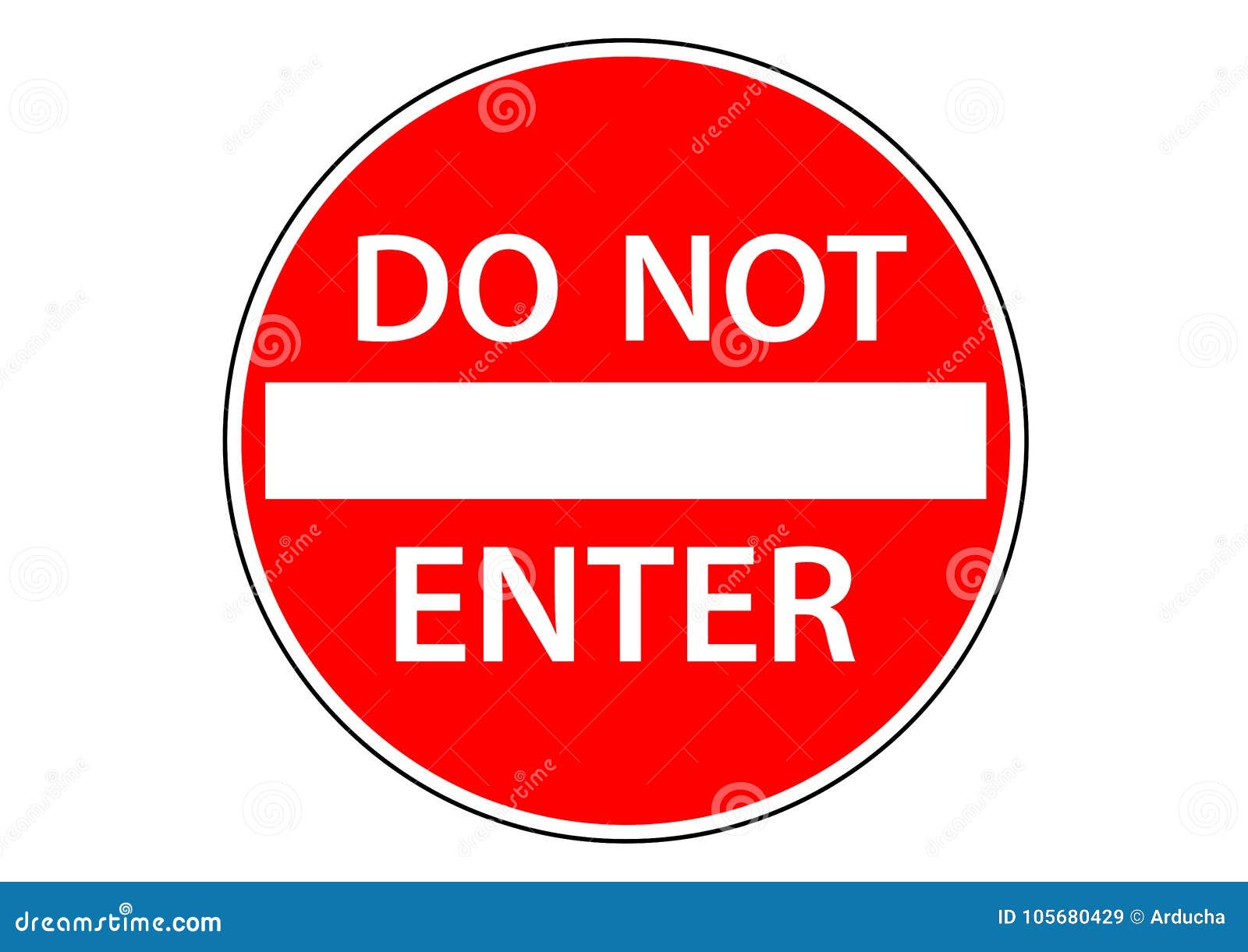 Do Not Enter Sign Guide Information Banner Stock Vector - Illustration ...