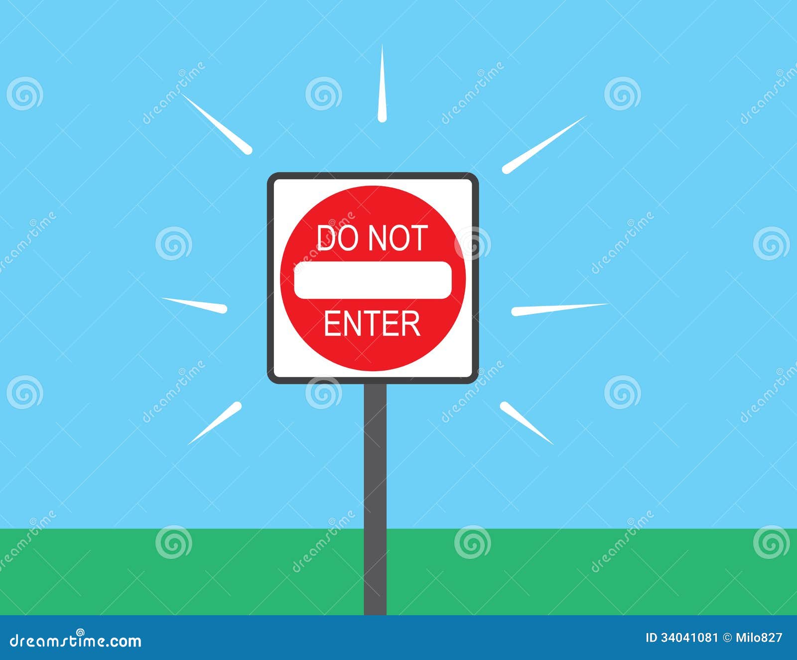Do Not Enter Sign Outside stock vector. Illustration of information ...