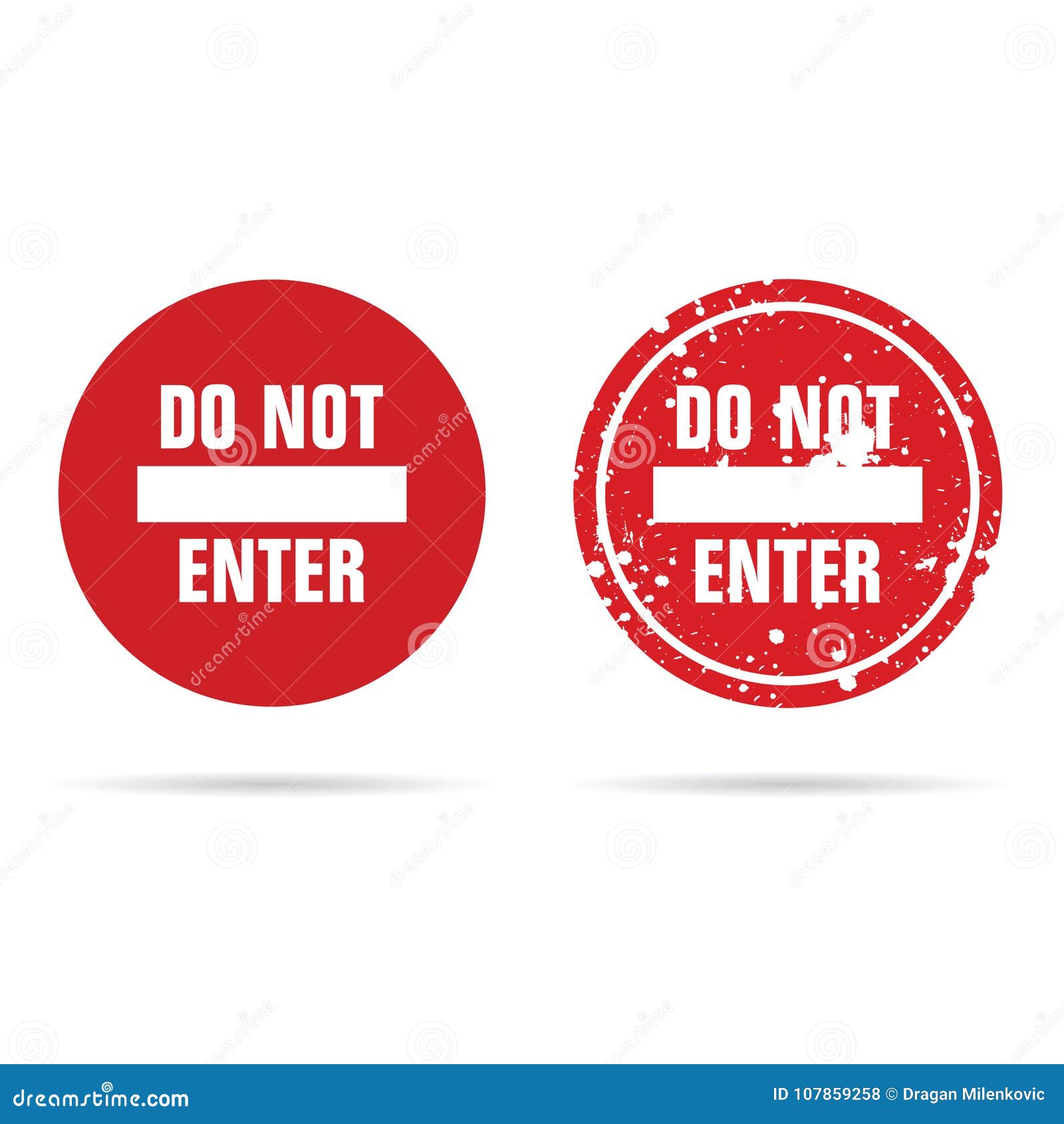 Do Not Enter Sign Red Illustration Stock Vector - Illustration of ...