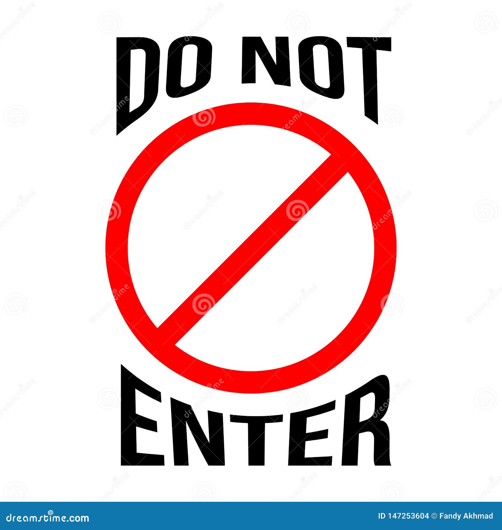Do Not Enter Sign. Restriction Icon Stock Illustration - Illustration ...