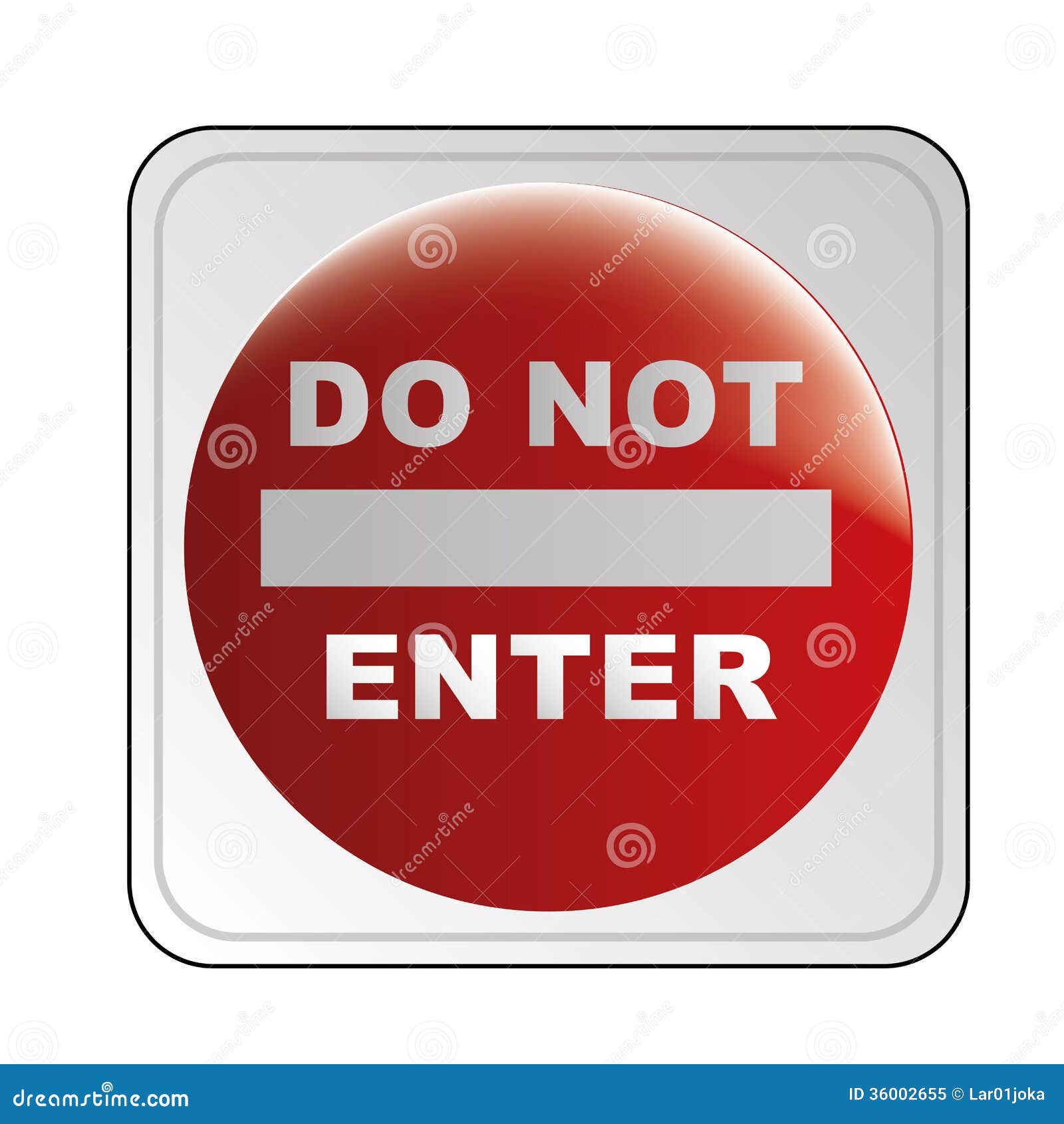 Do not enter signal stock vector. Illustration of round - 36002655