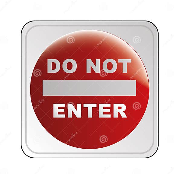 Do not enter signal stock vector. Illustration of round - 36002655